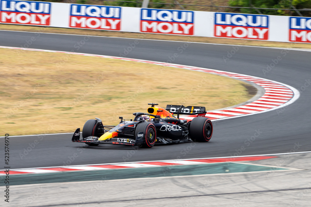 2022 Formula 1 Car at the Hungarian Grand Prix Race - Red Bull - Max ...