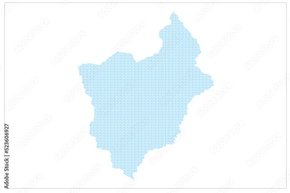 Monggar State of Bhutan vector map illustration , Monggar Detailed ...