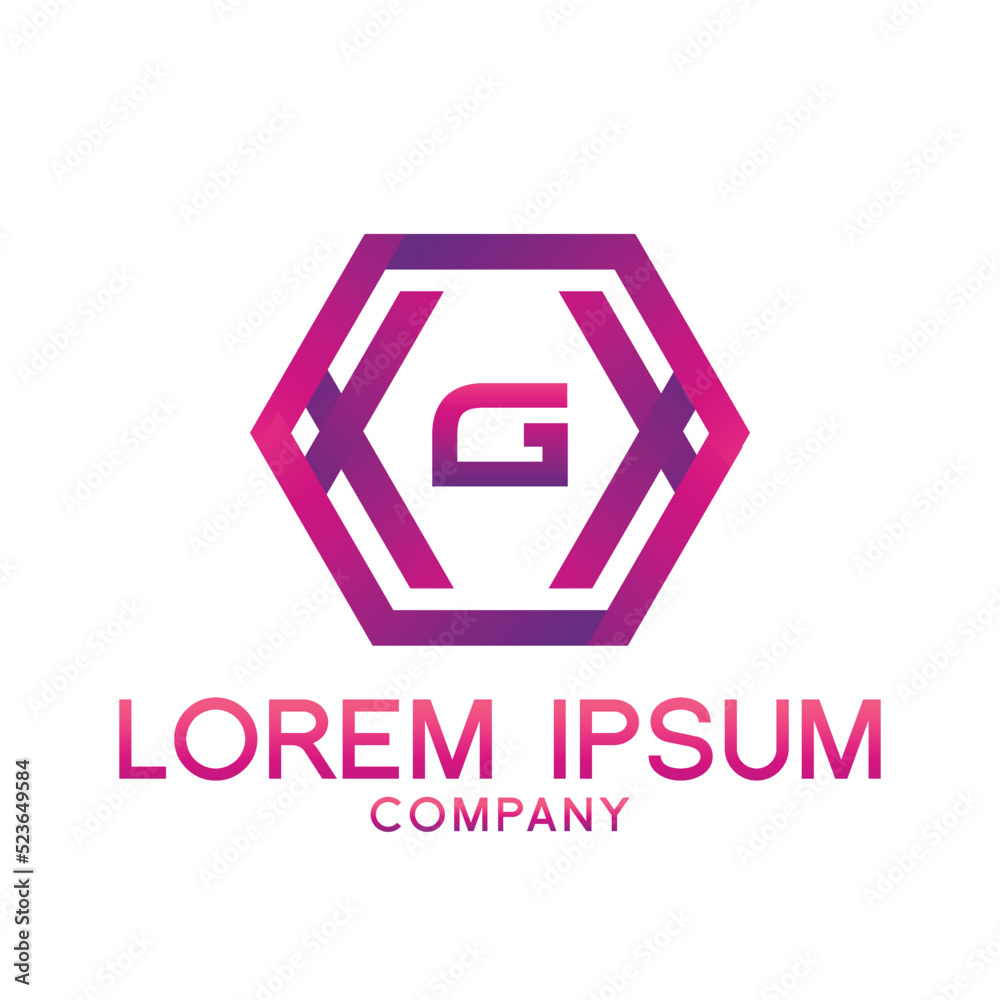 Letter G line logo design.Creative minimal linear monogram symbol ...