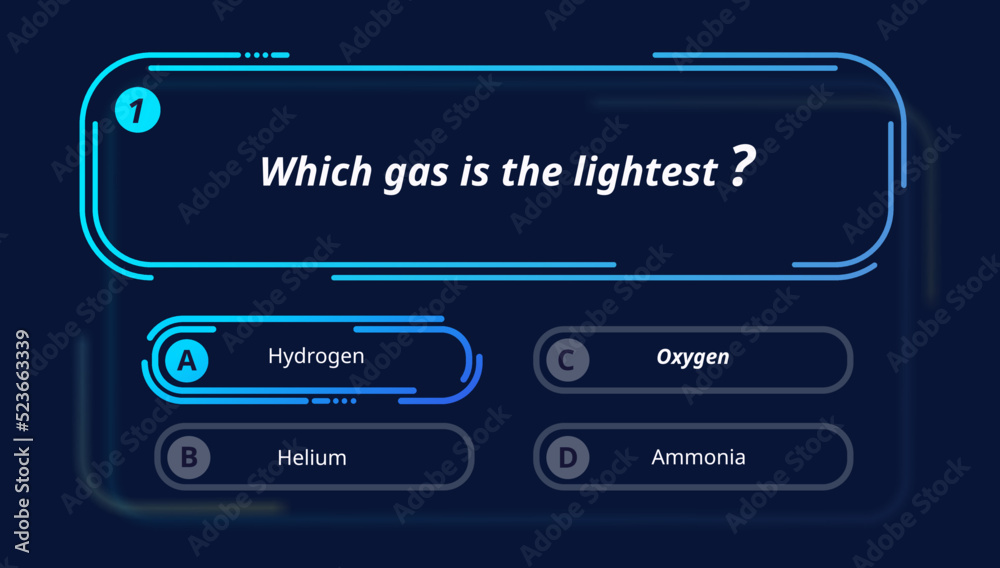 Quiz questions and test menu choice. Vector neon template of TV show or ...