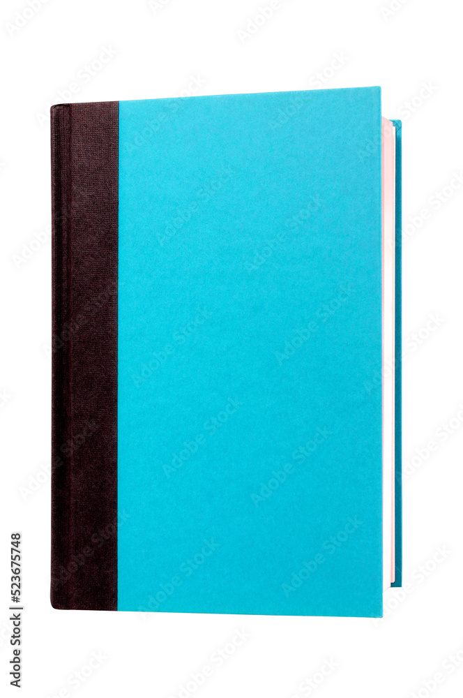 Light blue book cover upright vertical isolated transparent background ...