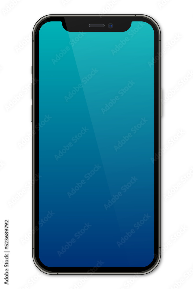 Realistic models smartphone with transparent screens. Smartphone mockup ...