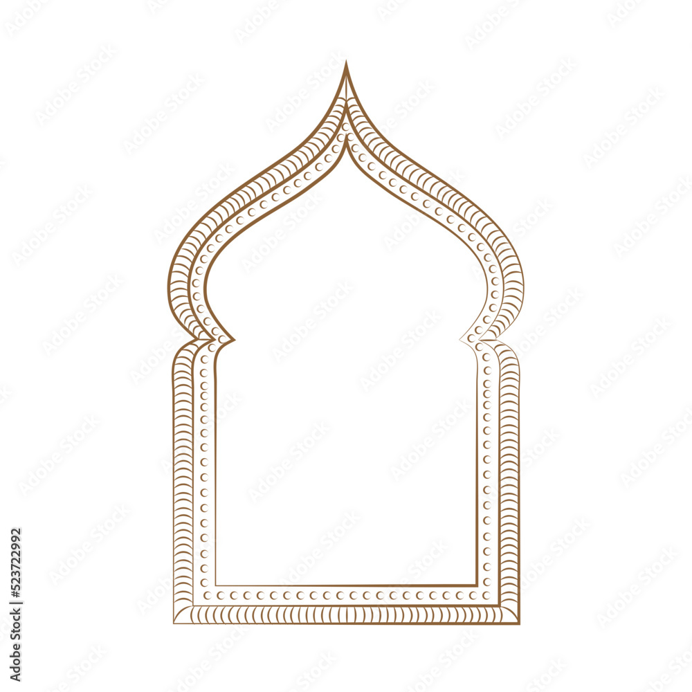 Window jharokha vector Illustration. Window architecture illustration ...