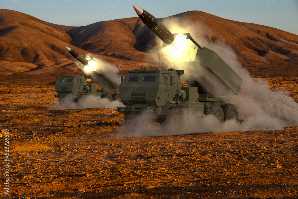 Lockheed Martin M142 High Mobility Artillery Rocket System (HIMARS). の ...