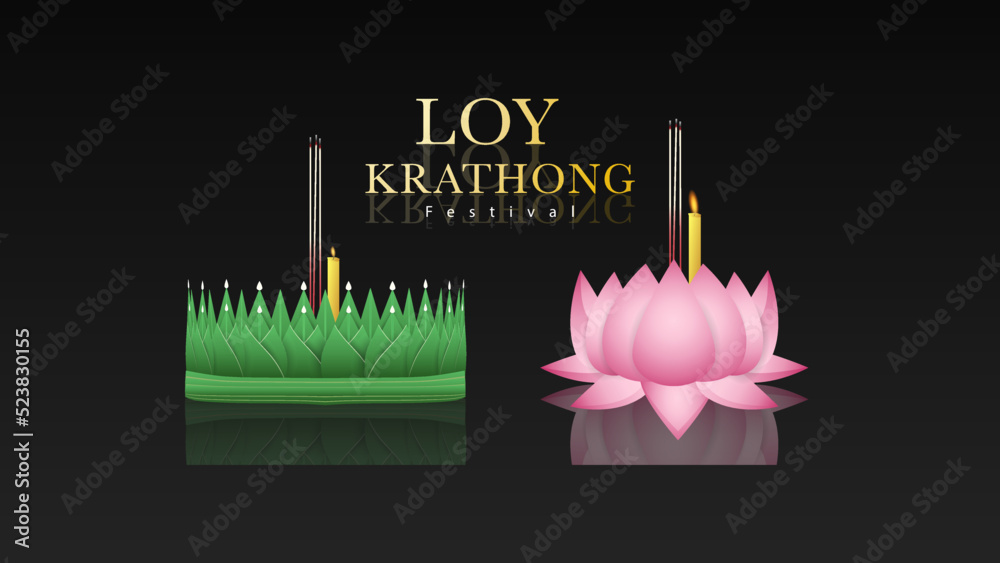 Loy Krathong festival design , Beautifully made two-tiered large ...
