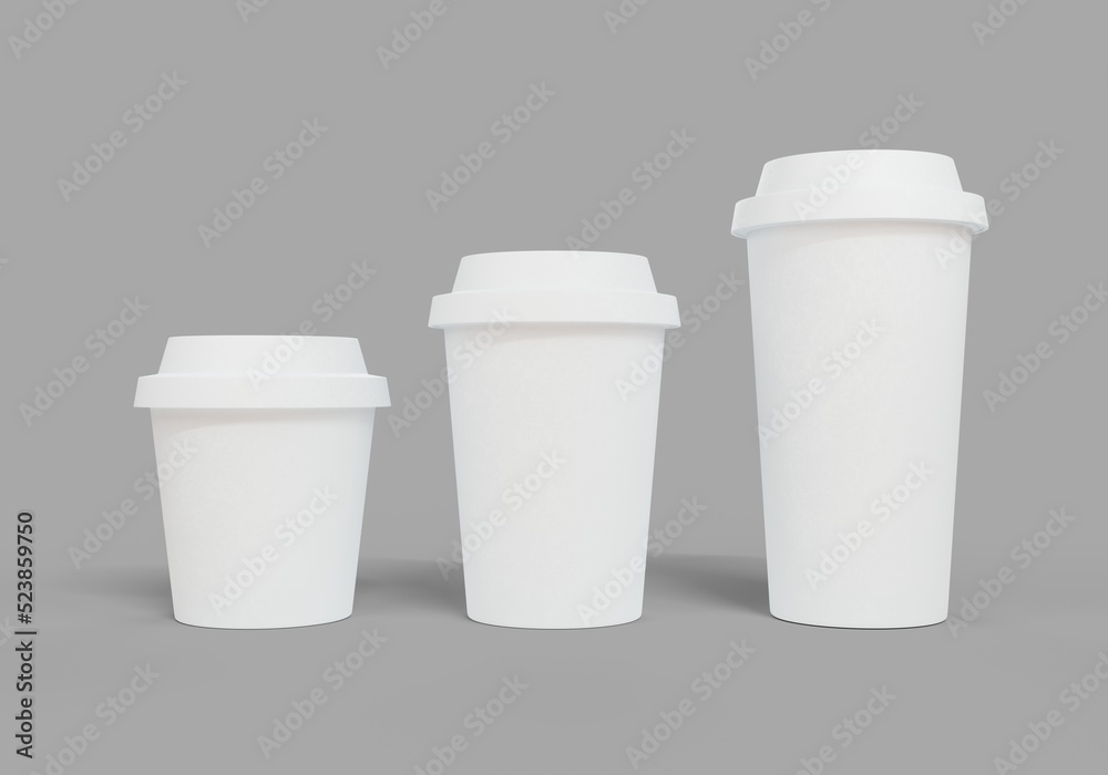 Coffee cup template in three sizes. Create your own label design or use ...
