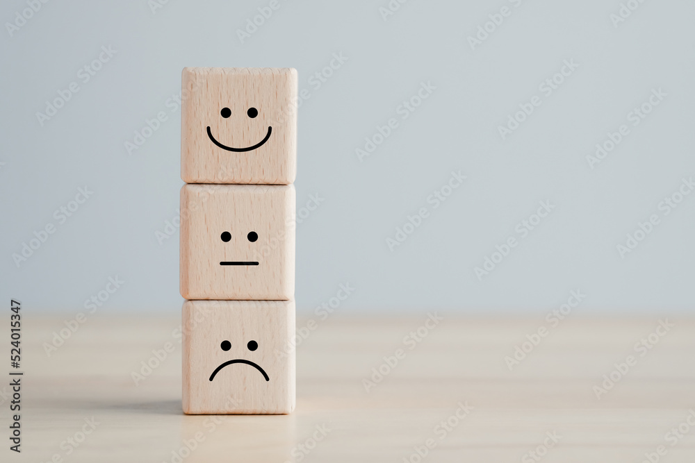 Customer service rating experience and feedback emotion and ...