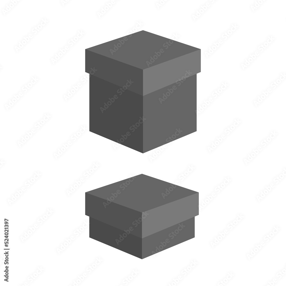 cardboard gift box jpeg image jpg illustration. gift box made of black ...