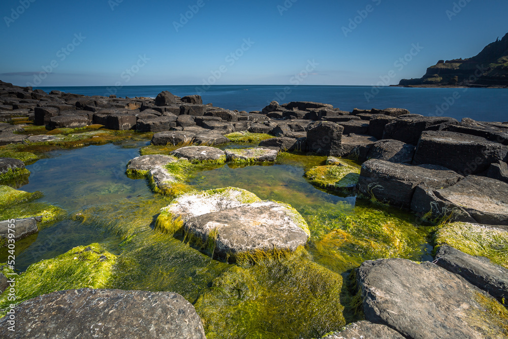 Beautiful Exposure of Giant's Causeway UNESCO World Heritage Site, is ...