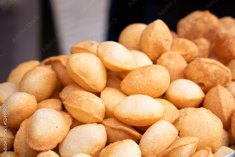 Group Of Traditional Pani Puri Also Known As Paani Poori, Golgappe ...