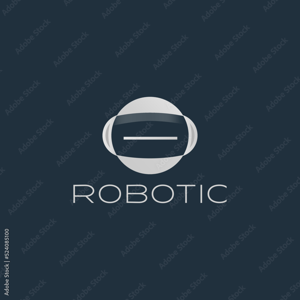 head robot icon logo business vector design template, 3d robotic icon ...