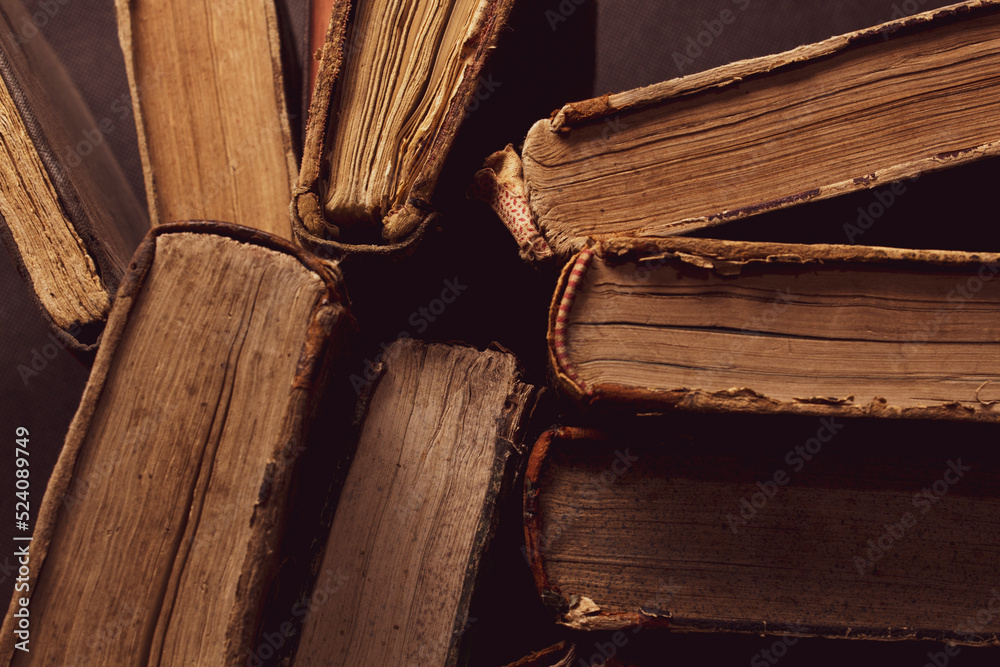 old books, collection of ancient manuscripts, Stock Photo | Adobe Stock