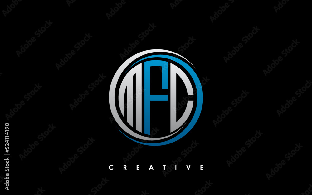 MFC Letter Initial Logo Design Template Vector Illustration Stock ...