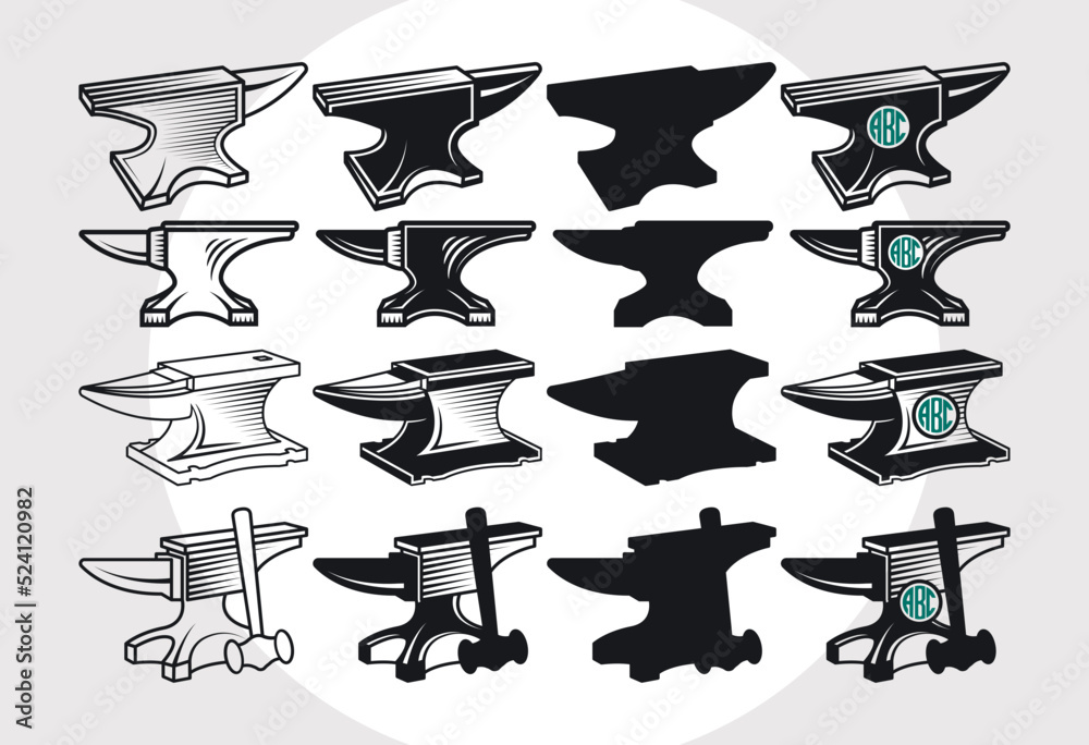 Anvil SVG Cut File, Hammer Svg, Blacksmith Tools Svg, Workshop Svg ...