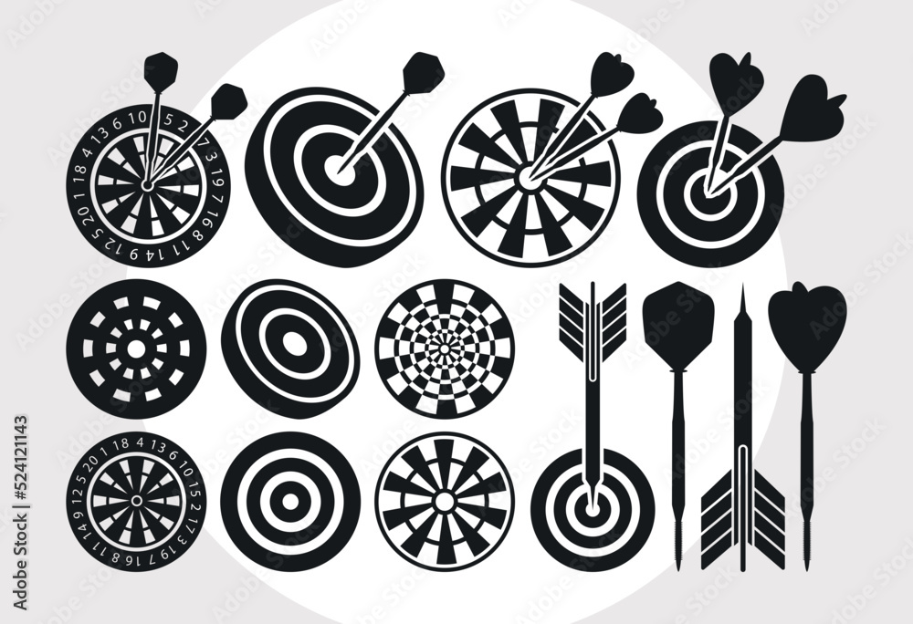 Dart SVG Bundle, Dartboard Svg, Target Svg, Shooting Target Svg, Dart Game Svg, Dart Bullseye ...