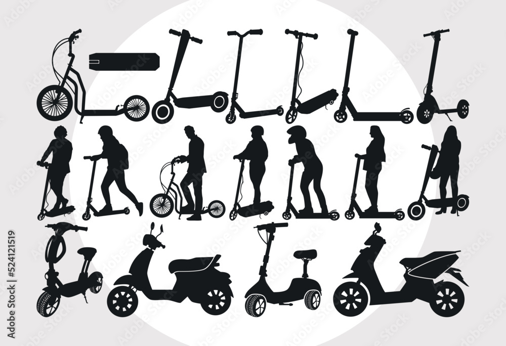 Scooter SVG Cut File, Stunt Scooter Svg, Electric Scooter Svg, scooter ...