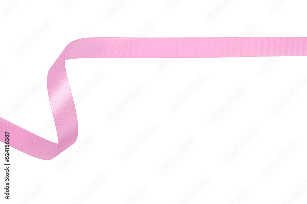 PNG. Pink ribbon line art. Stock Illustration | Adobe Stock