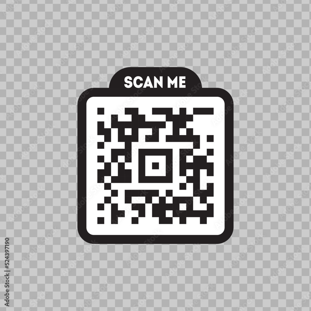 Scan me icon with QR code. Qrcode tempate Stock Vector | Adobe Stock