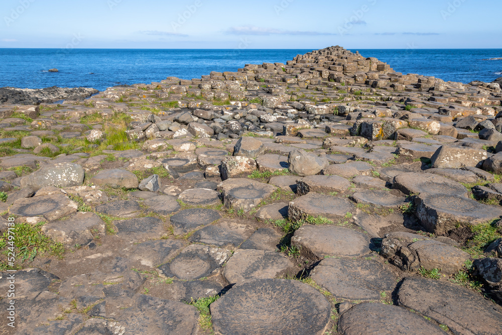 Magnificent Walls in Giant's Causeway UNESCO World Heritage Site, is an ...