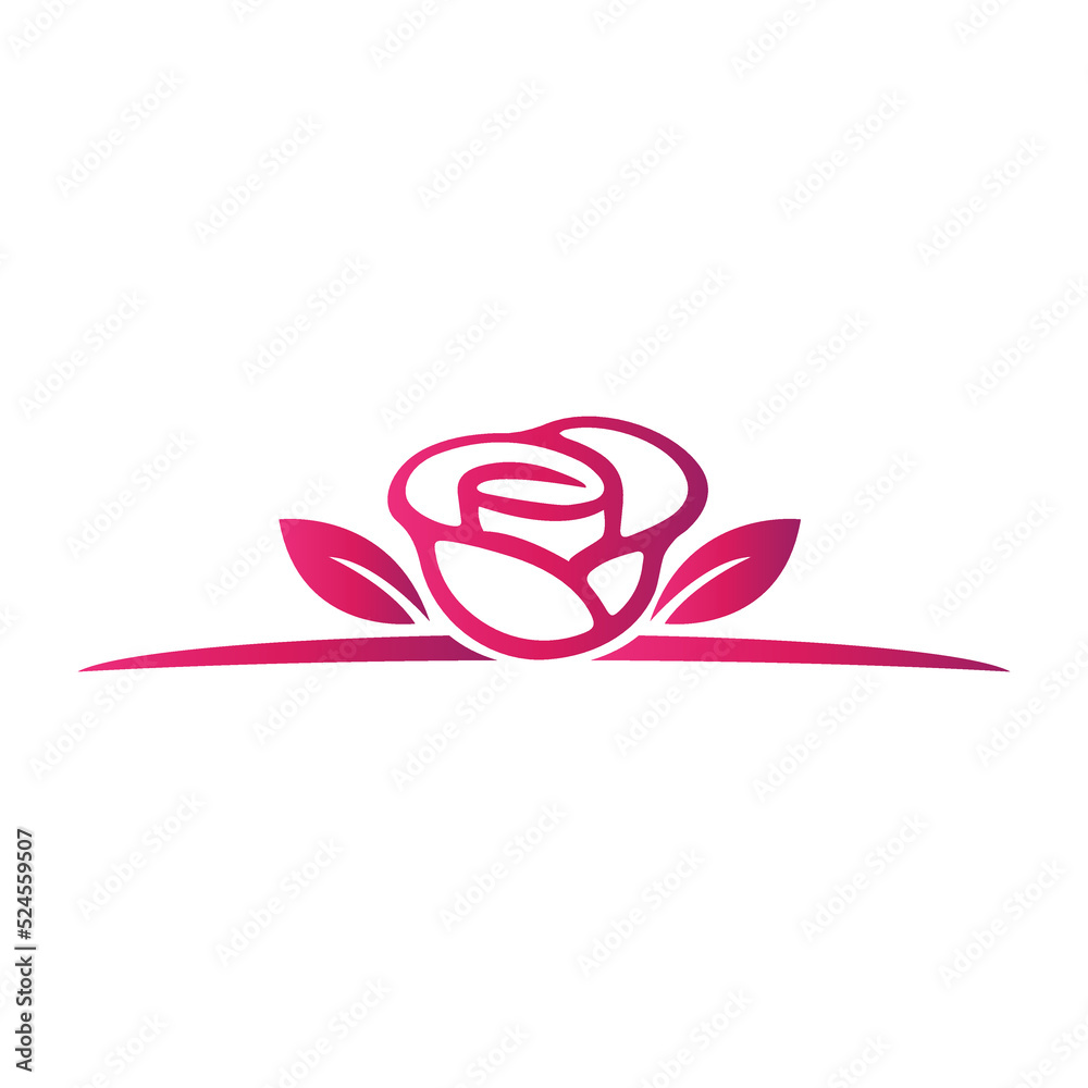 rose symbol logo, rose tattoo, rose modern badge icon Stock Vector ...