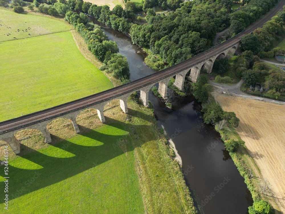 Arthington Victorian railway Viaduct, also known as Castley Viaduct or ...