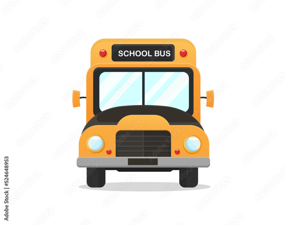 School Bus vector illustration. School bus icon Stock Vector | Adobe Stock