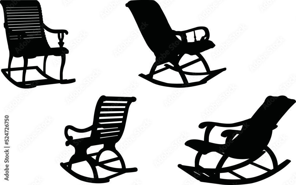 Image vectorielle Stock Rocking Chair Eps Vector, Silhouette, Logo ...