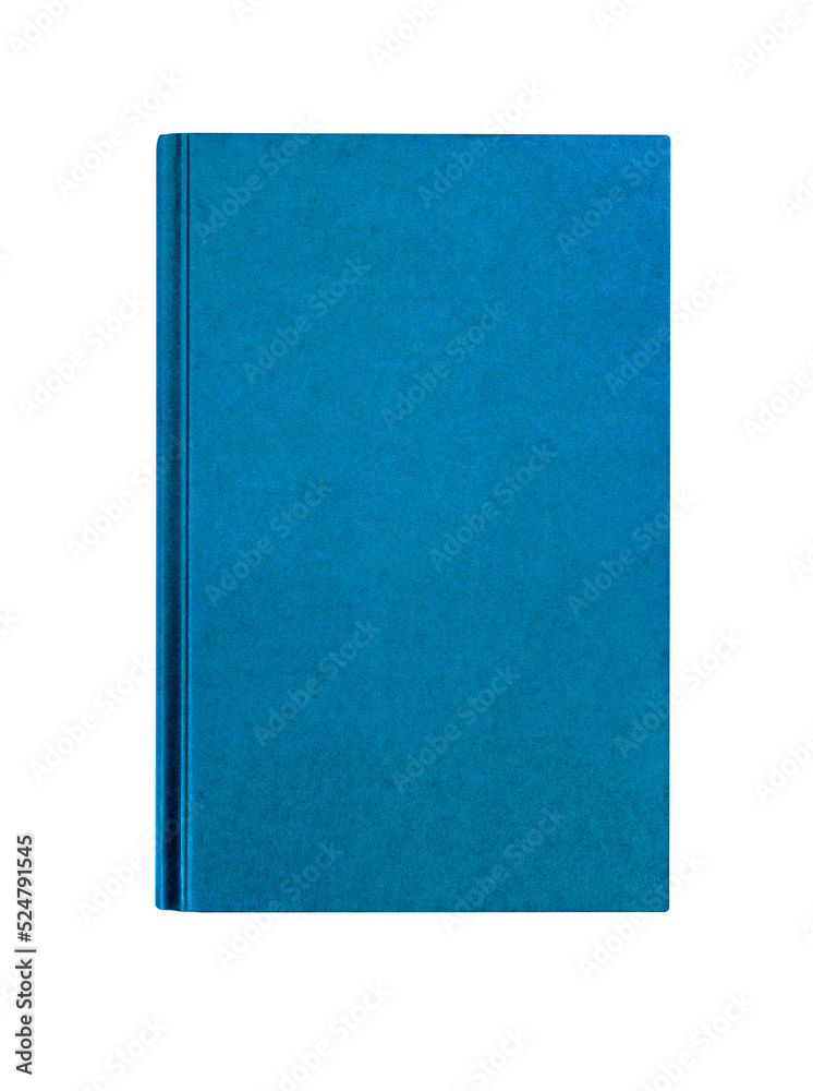 Blue book cover front isolated standing vertical transparent background ...