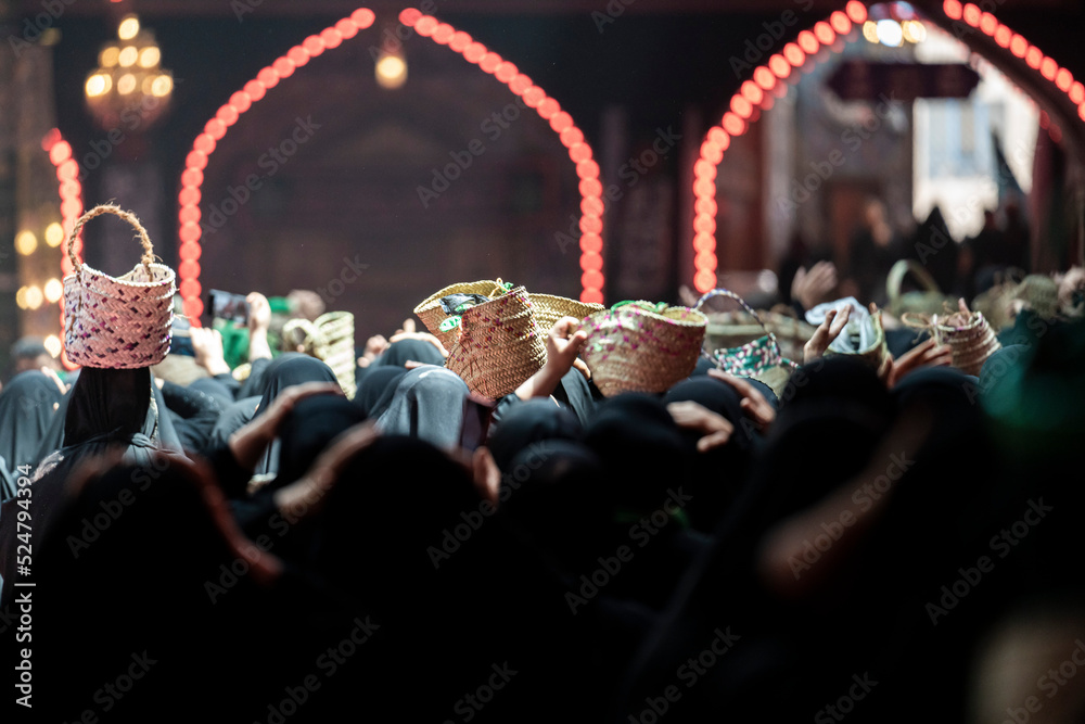 The sacred month of Muharram Ashura in Karbala, Iraq, the shrine of ...