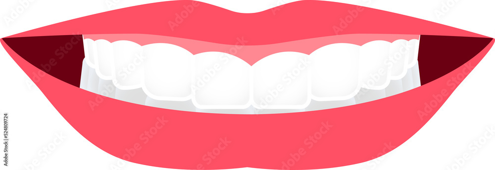 Stock-Illustration „big smile beautiful teeth and flesh breathing. good ...