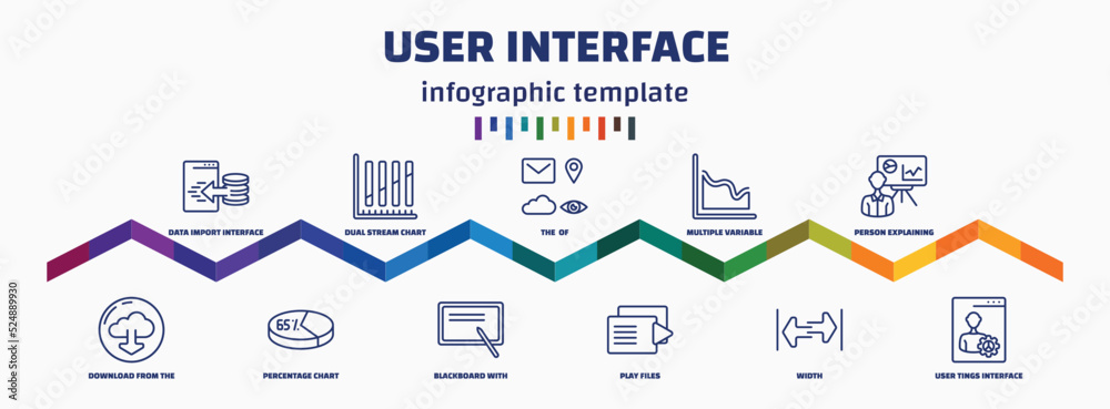 infographic template with icons and 11 options or steps. infographic ...