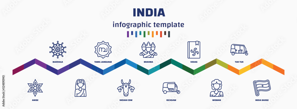 infographic template with icons and 11 options or steps. infographic ...