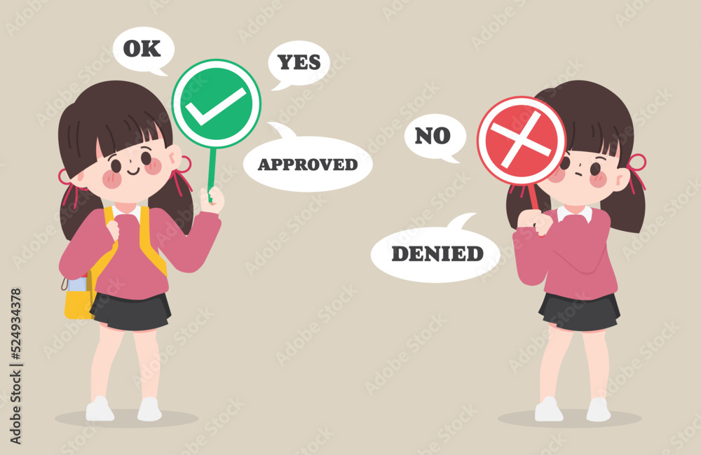 Cartoon hand drawn character girl student. Character vector student ...