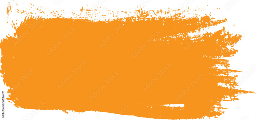 Orange brush stroke isolated on white background. Trendy brush stroke ...