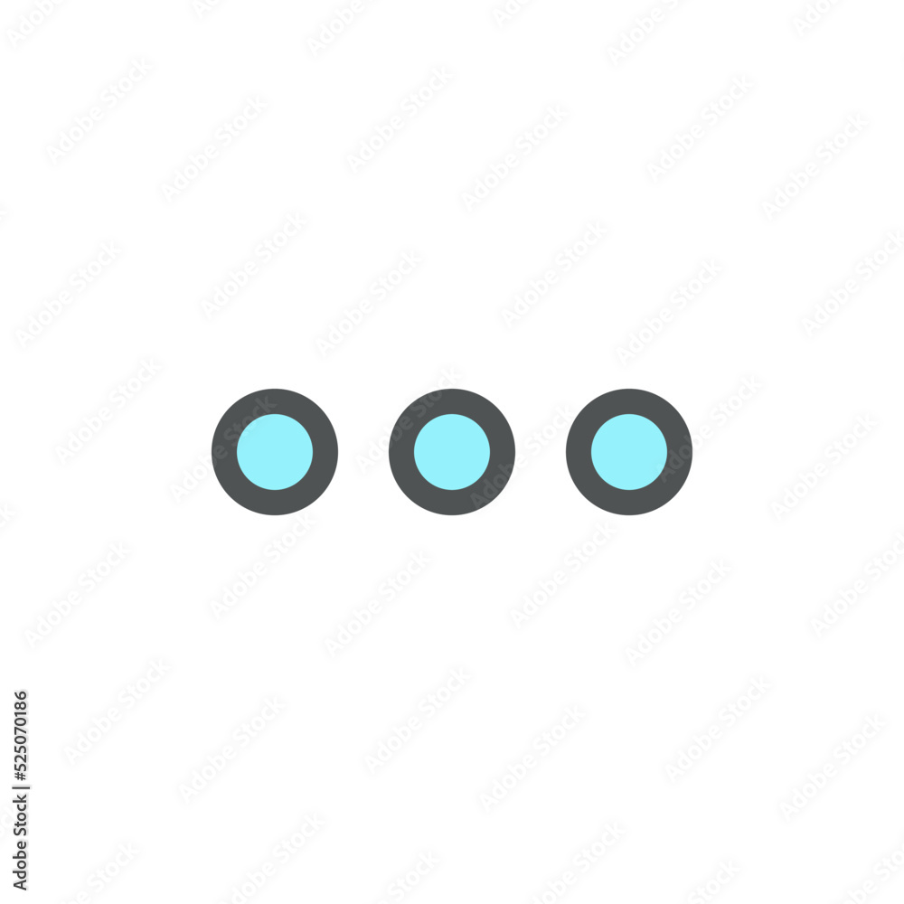 Vector de Stock Ellipsis flat color ui icon. Suspension points ...