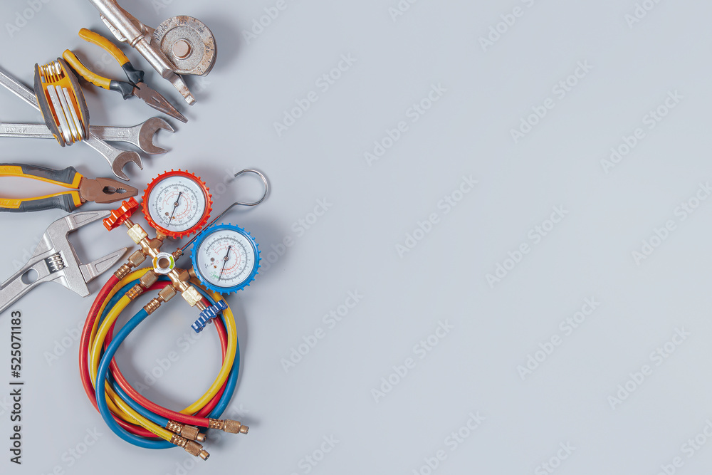Tools for air conditioning repair and maintenance. Stock Photo | Adobe ...