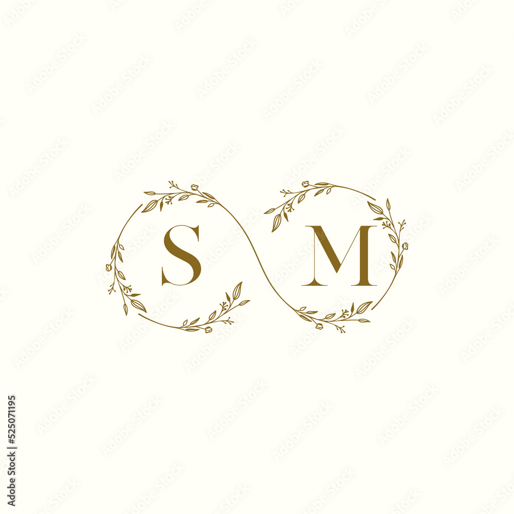 SM infinity wedding logo initial logo design which is good for branding ...