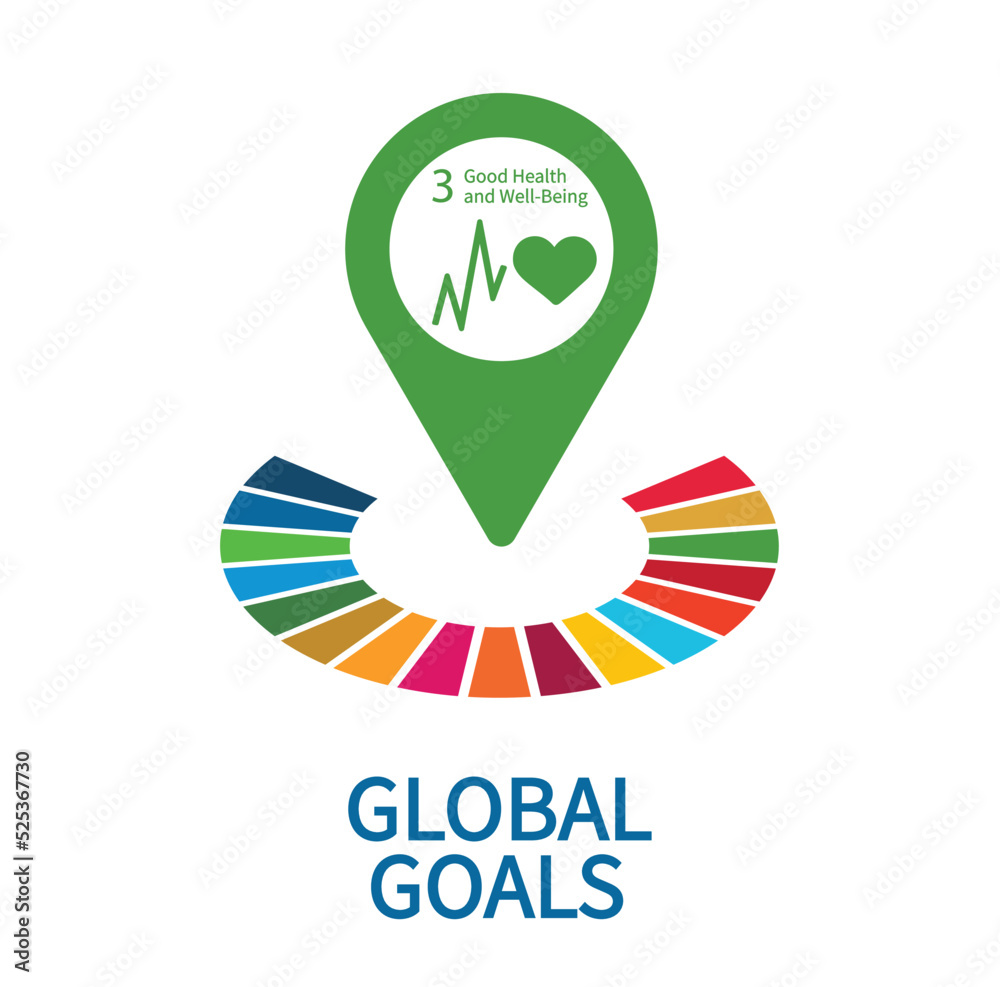 Good Health and Well-Being Icon - Goal 3 out of 17 Sustainable ...