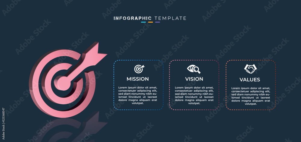 Organization mission, vision and values creative business presentation ...