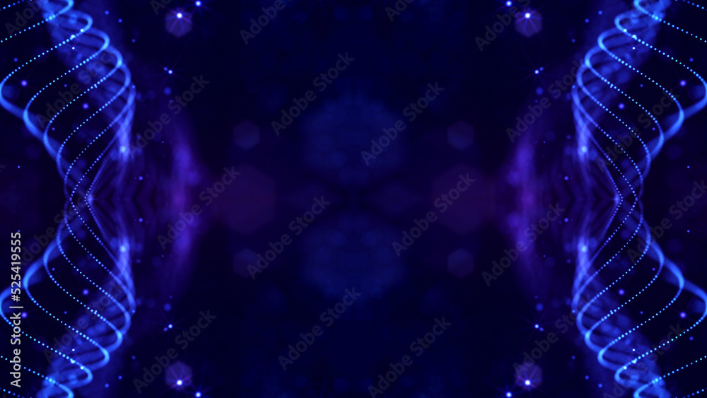 Ilustración de Stock 3d render. Mirror structure. Blue motion design ...