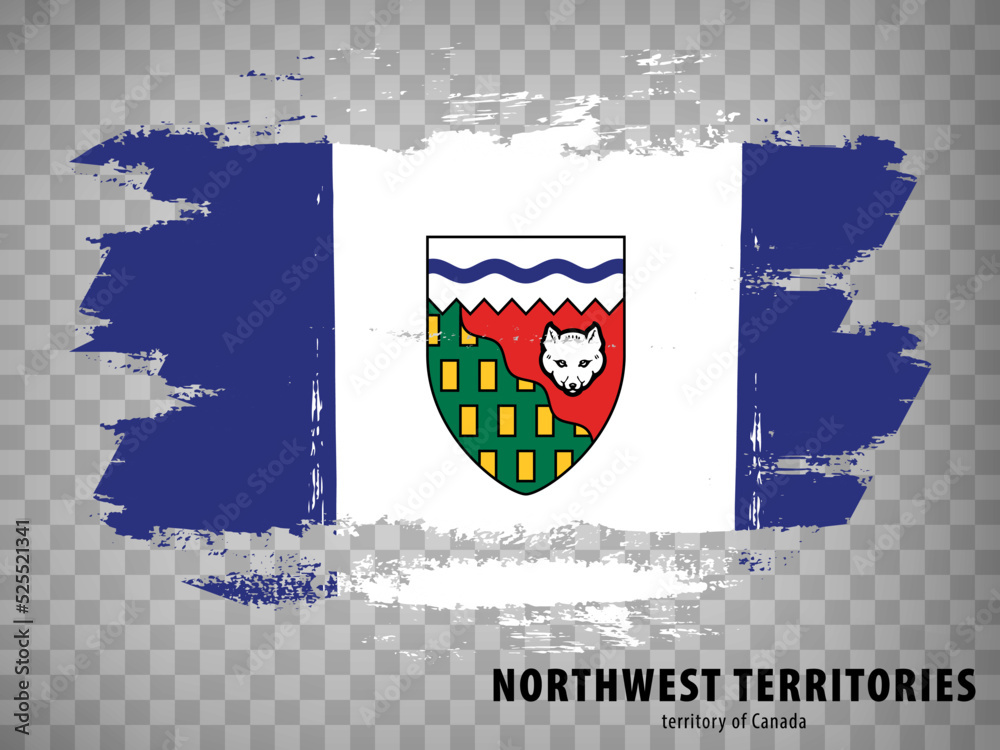 Flag of Northwest Territories from brush strokes. Canada. Flag ...