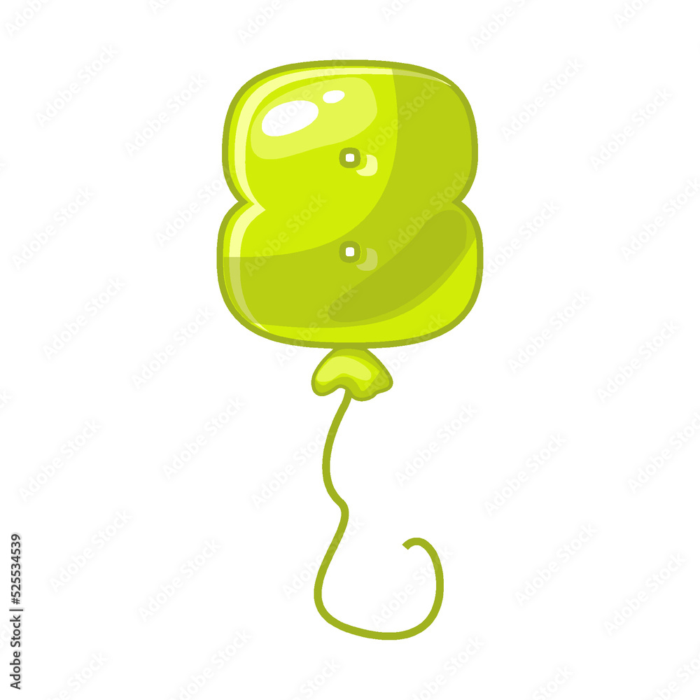 Cartoon balloon number 8 font kids numbers. Figure Eight Stock Vector ...