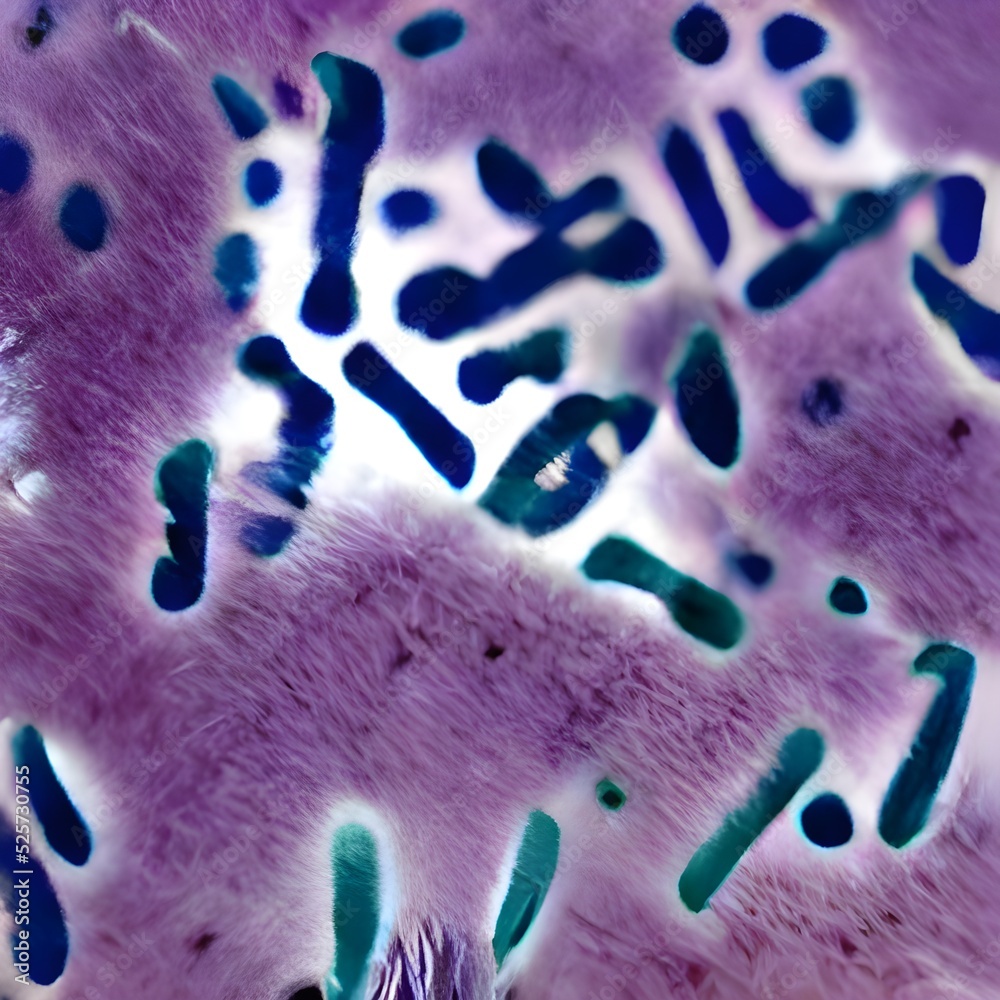 Escherichia Coli (E. Coli.) cells or 3D bacteria under microscope Stock ...