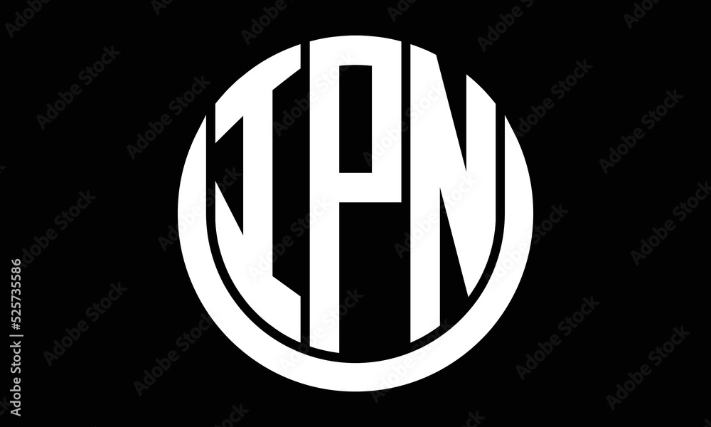 IPN three letter circle logo design vector template. monogram symbol on ...