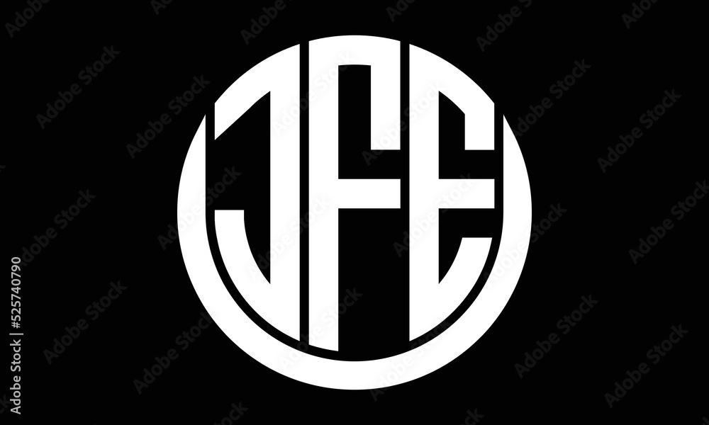 JFE three letter circle logo design vector template. monogram symbol on ...