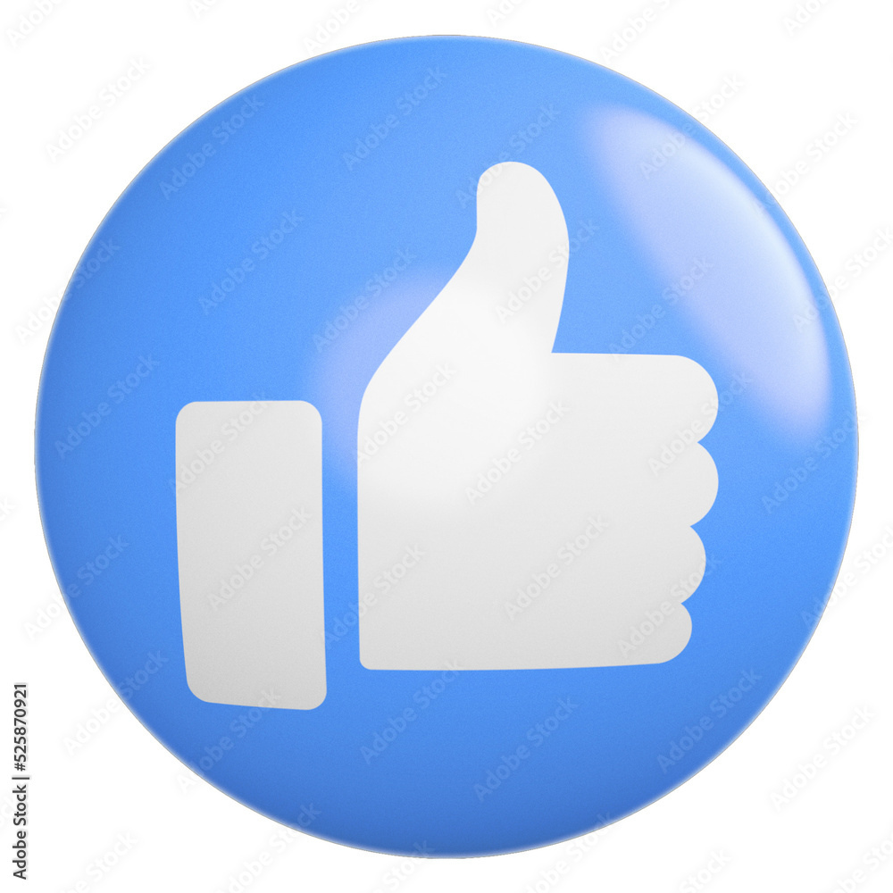 Icon 3d emoji like social media Stock Photo | Adobe Stock