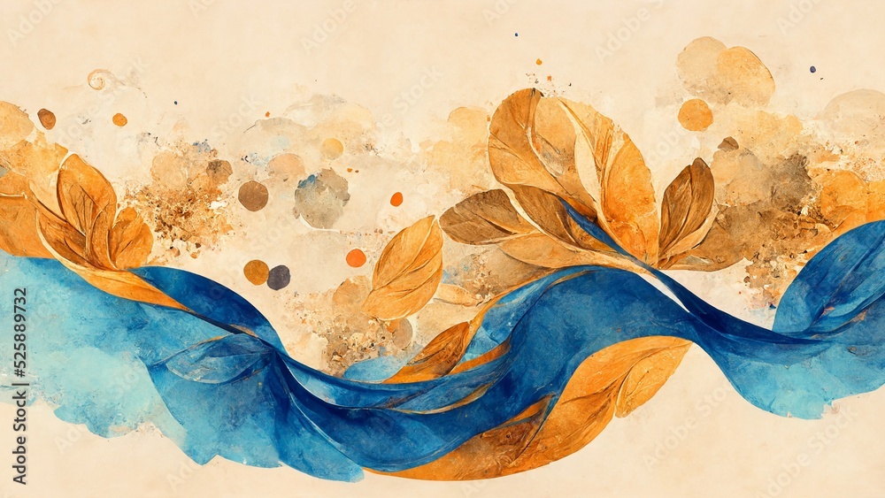 Invitation card background template. Watercolor abstract splash color ...