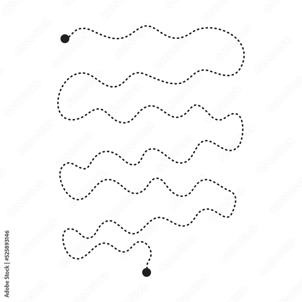 Prewriting tracing lines and curve shapes element for preschool ...