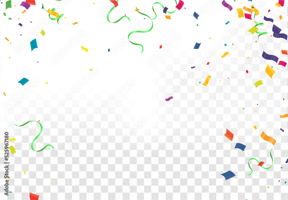 Happy Birthday Text With Golden Confetti Falling and Glitter Particles ...