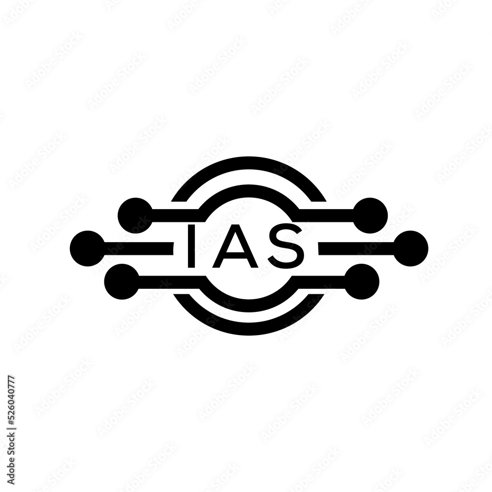 IAS letter logo. IAS best white background vector image. IAS Monogram ...
